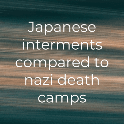 Japanese interments compared to nazi death camps